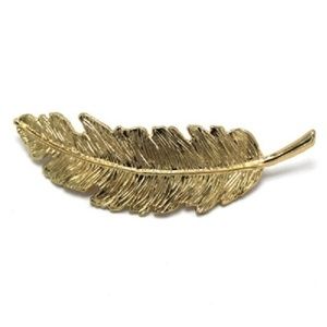 Accessories | Gold Feather Boho French Barrette | Poshmark